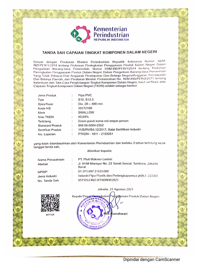 TKDN PVC Swallow | PDF