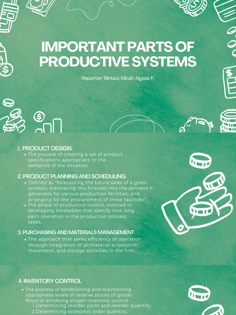 Important Parts of Productive Systems | PDF