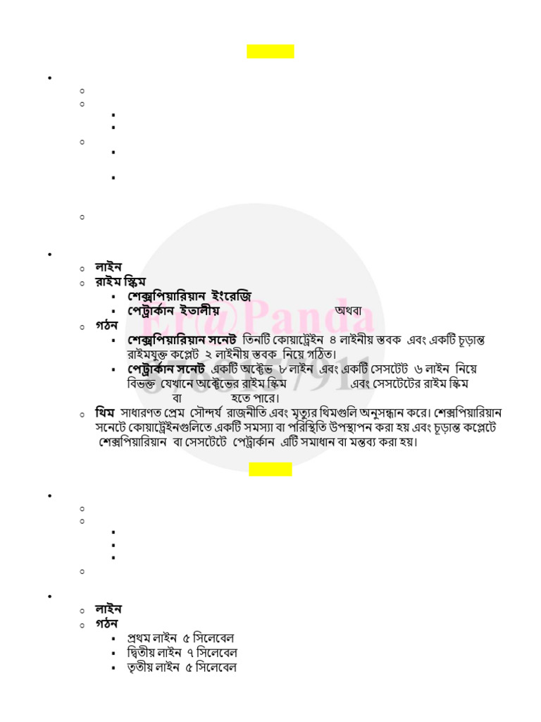 Types of Poetry PDF | PDF