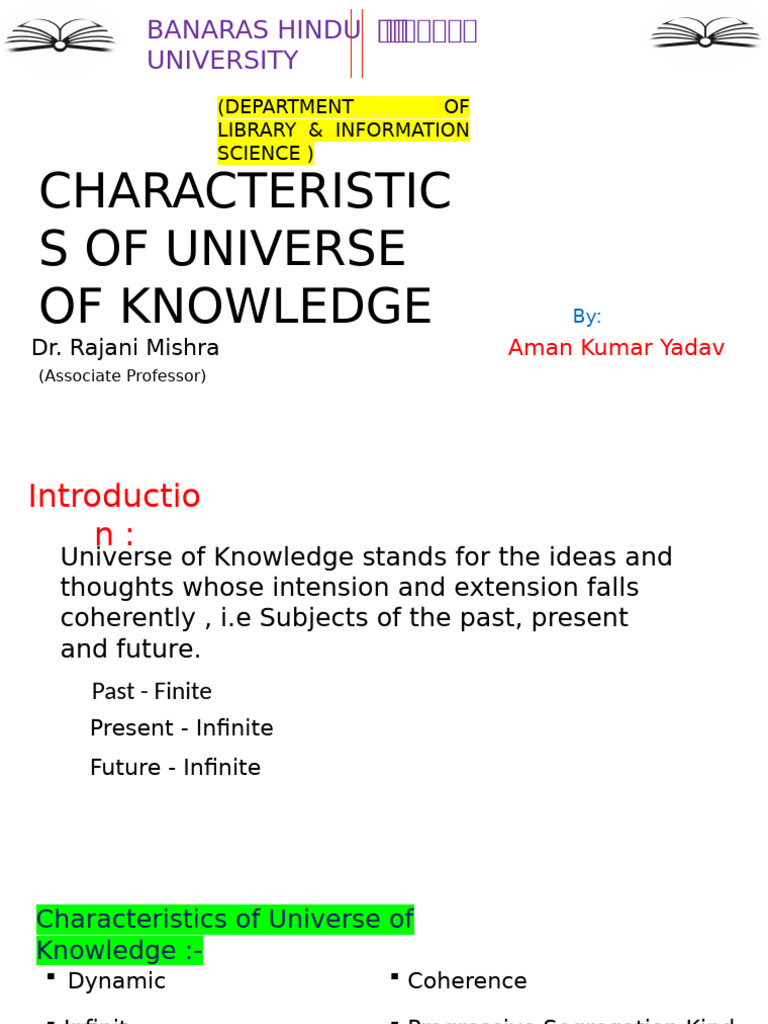 Characteristics of Knowledge Universe | PDF | Universe | Knowledge