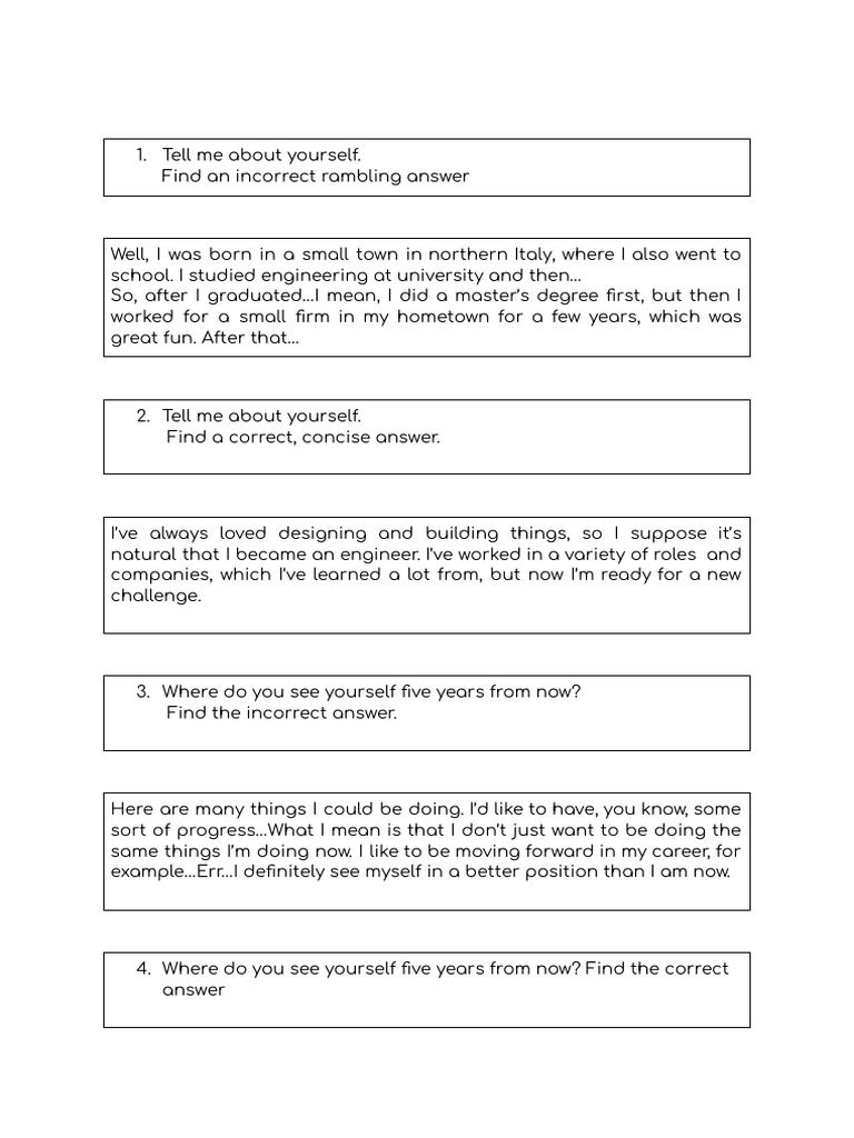 Interview Answer Examples and Analysis | PDF