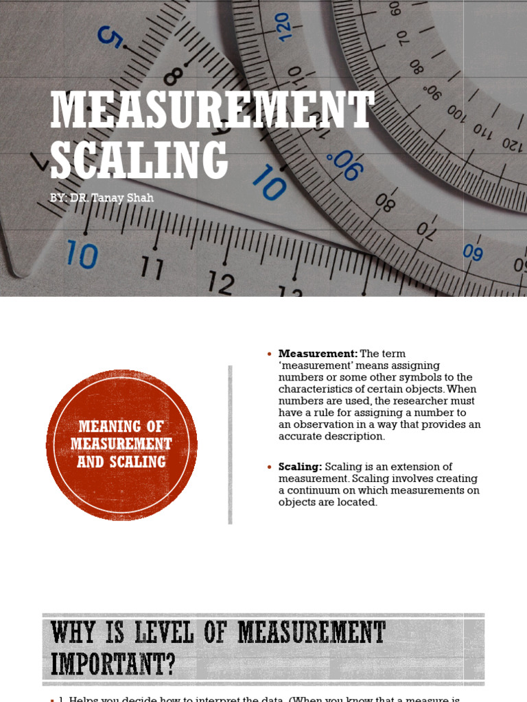 Module 4 MRP Measurement Scaling | PDF | Level Of Measurement ...
