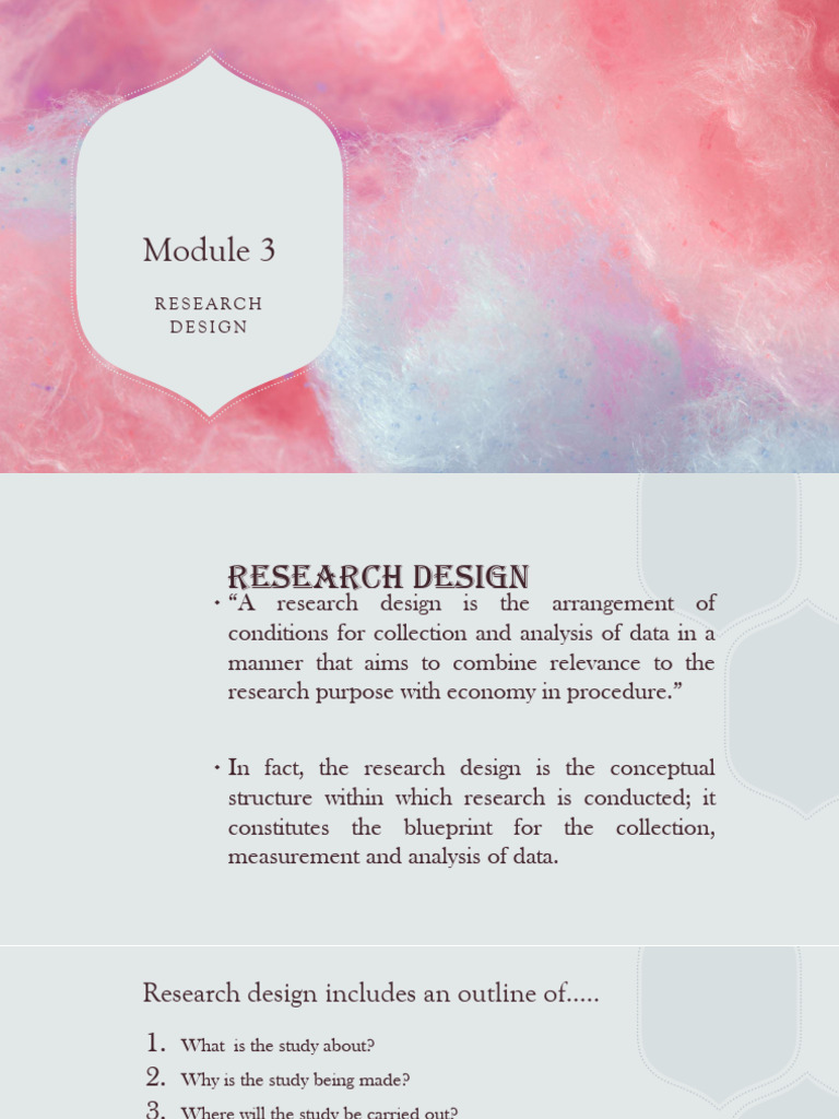 MRP - Module 3 Research Design and Data Collection (DU) | PDF ...