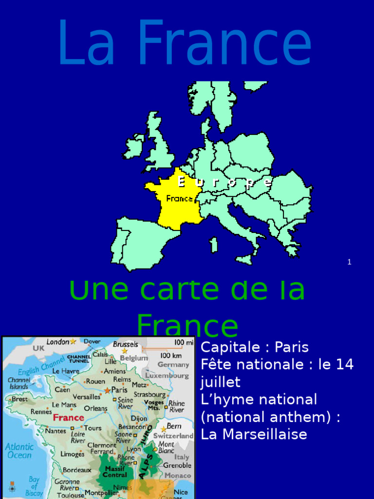 French 6L3 Week 2 Lesson 1 La France | PDF