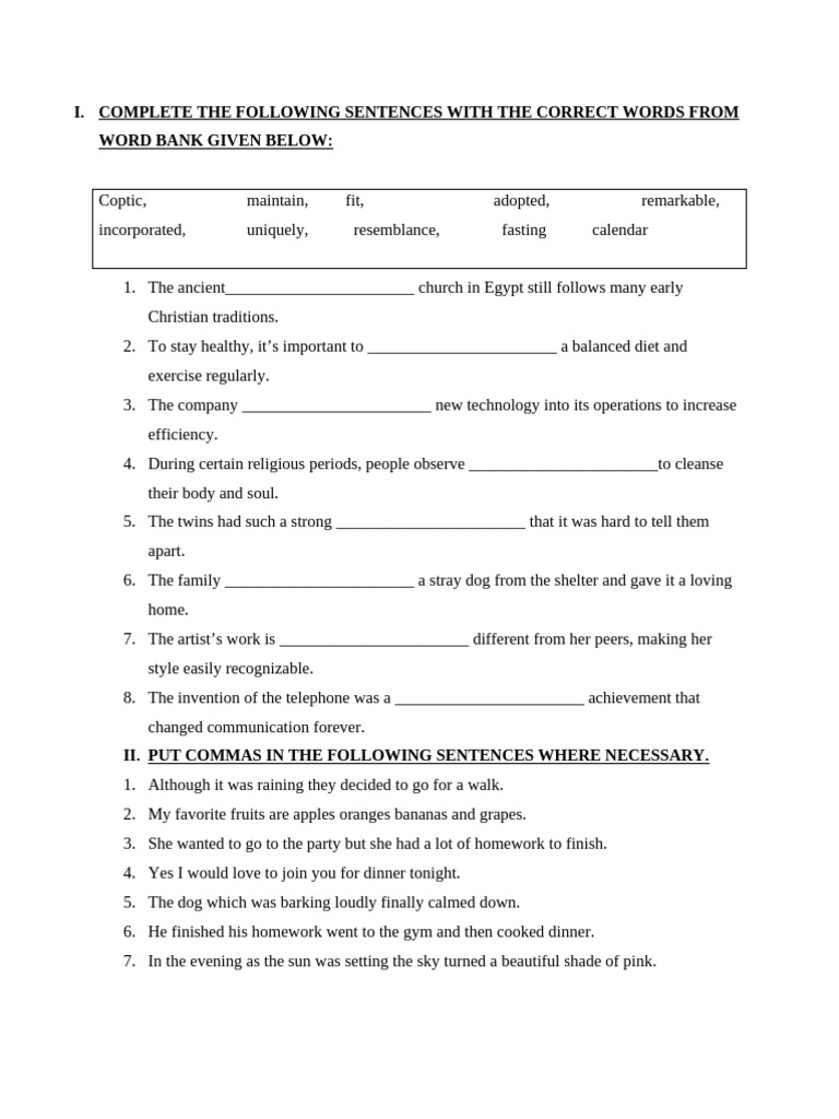 Grade 7 Worksheet 3 | PDF