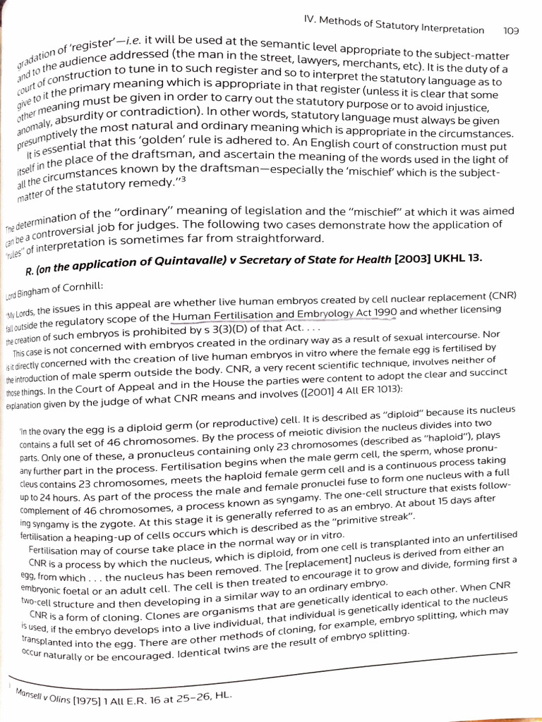Methods of Statutory Interpretation | PDF | Ploidy | Fertilisation