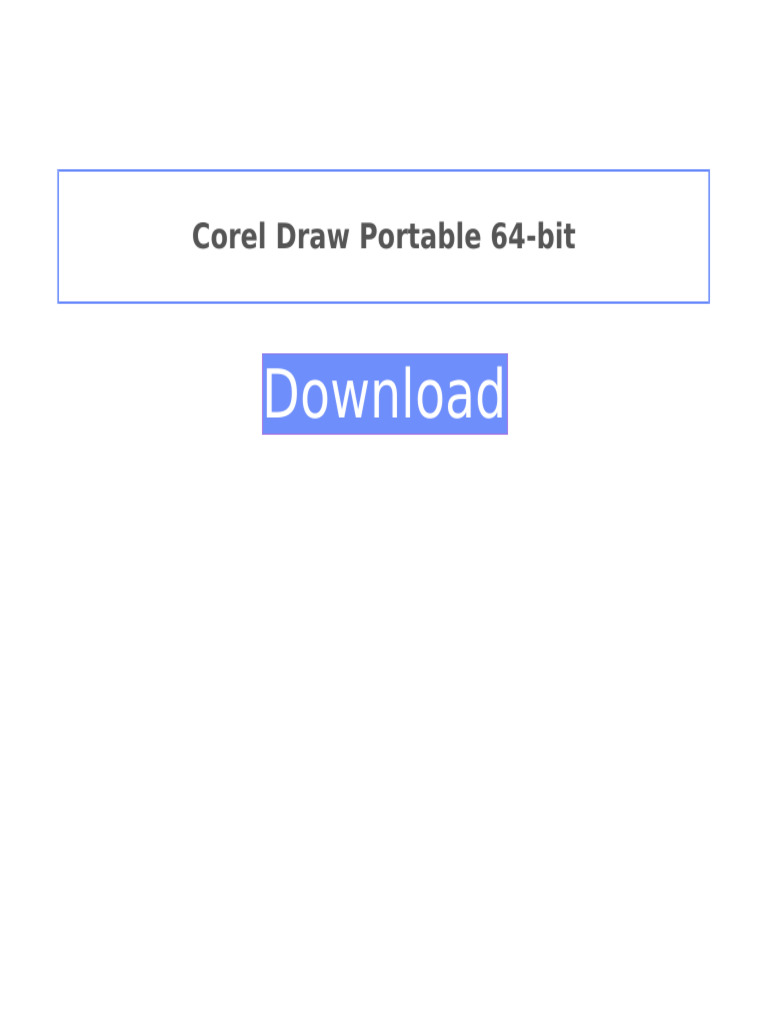 Corel Draw Portable 64-Bit | PDF | Windows Vista | System Software