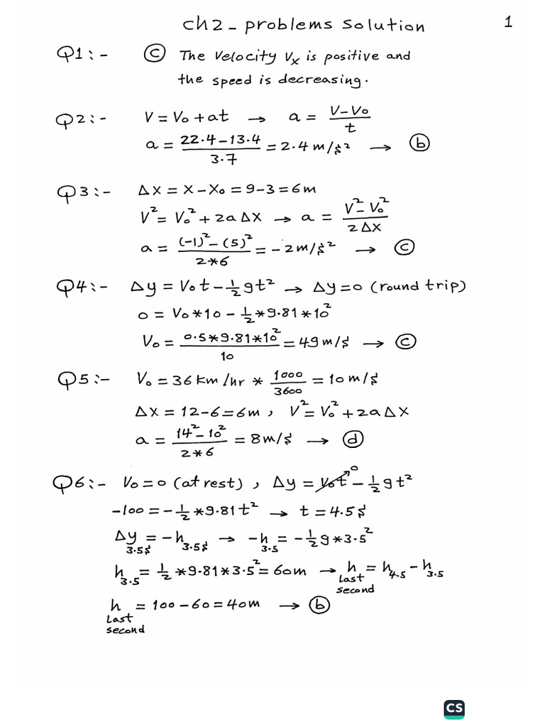 CH2 Problems Solution Part1 | PDF