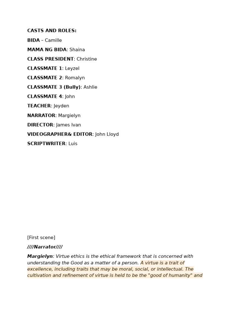 Script g4 Ethics Virtueethics | PDF