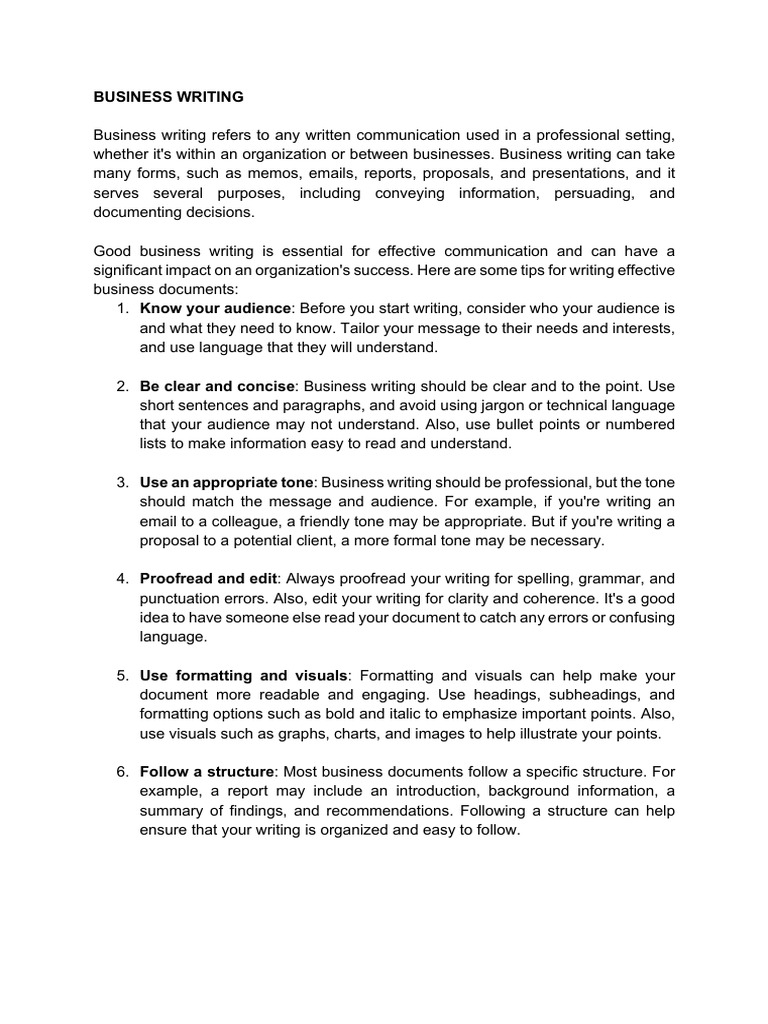 Business Writing 101 | PDF | Proofreading | Memorandum