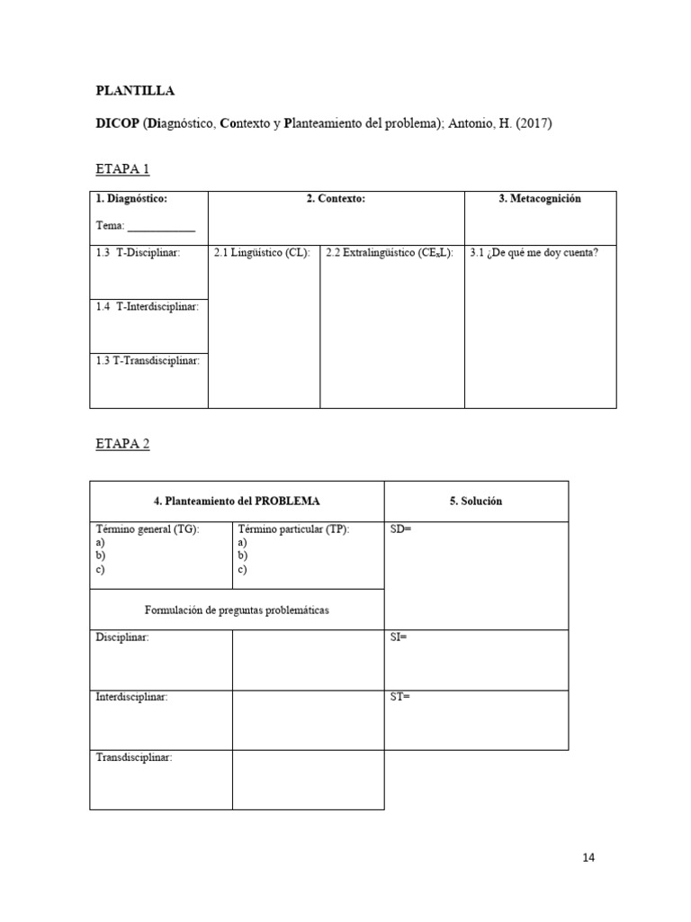 Dicop Plantilla | PDF