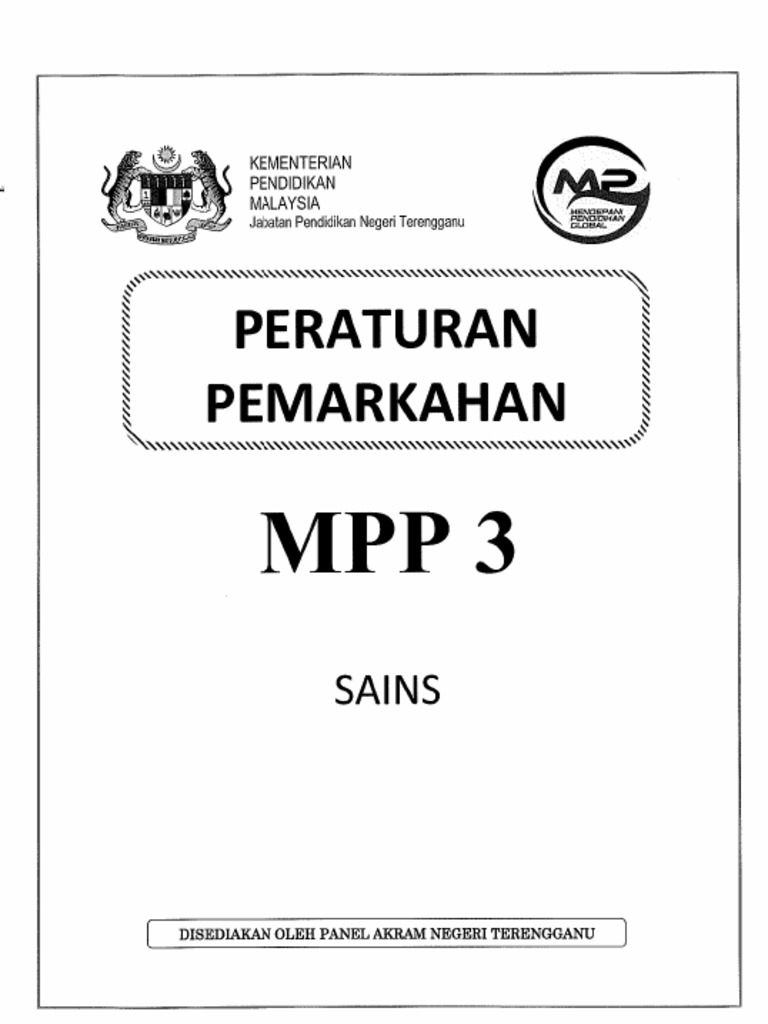 2021 Terengganu - MPP3 Science K1 - K2 Jawapan (BM Only) | PDF