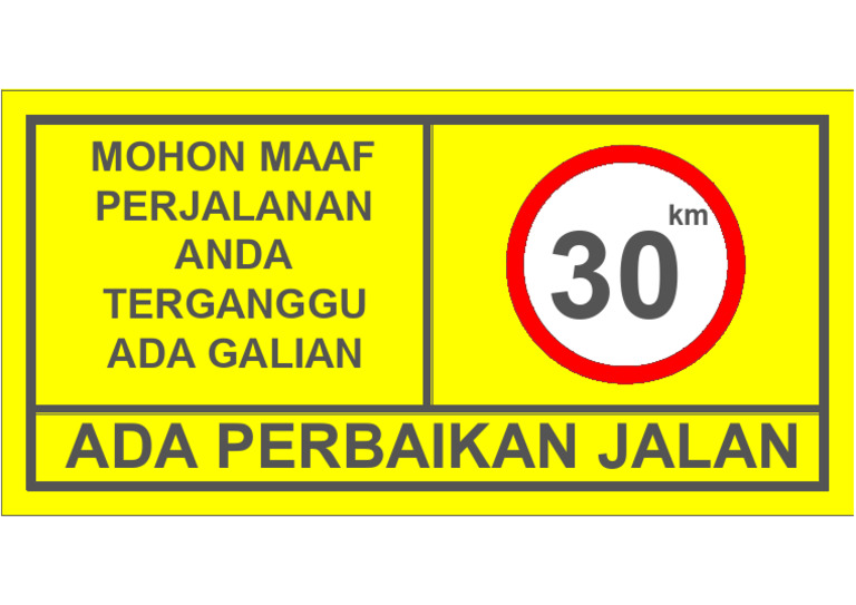 Rambu Ada Pekerjaan Jalan | PDF