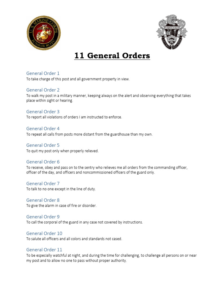 General Orders | PDF