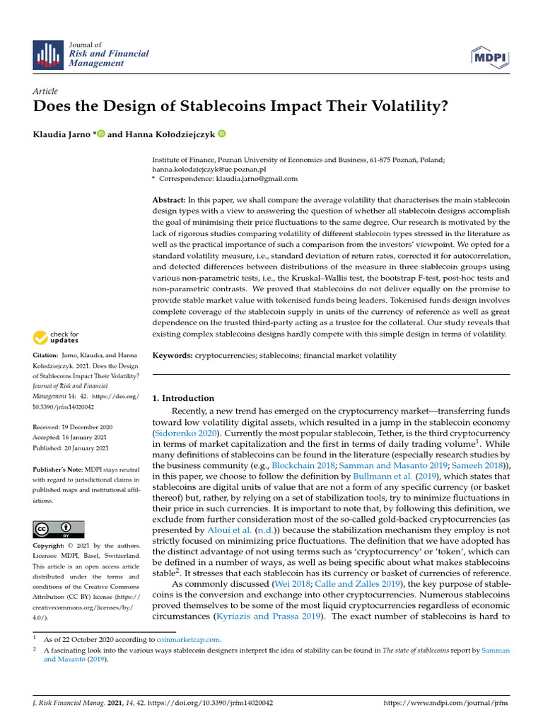 JRFM 14 00042 | PDF | Bootstrapping (Statistics) | Volatility (Finance)