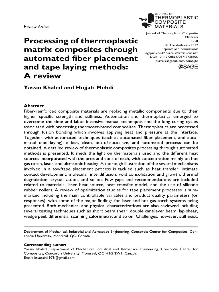 Paper23 - Processing of Thermoplastic Matrix Composites Through ...