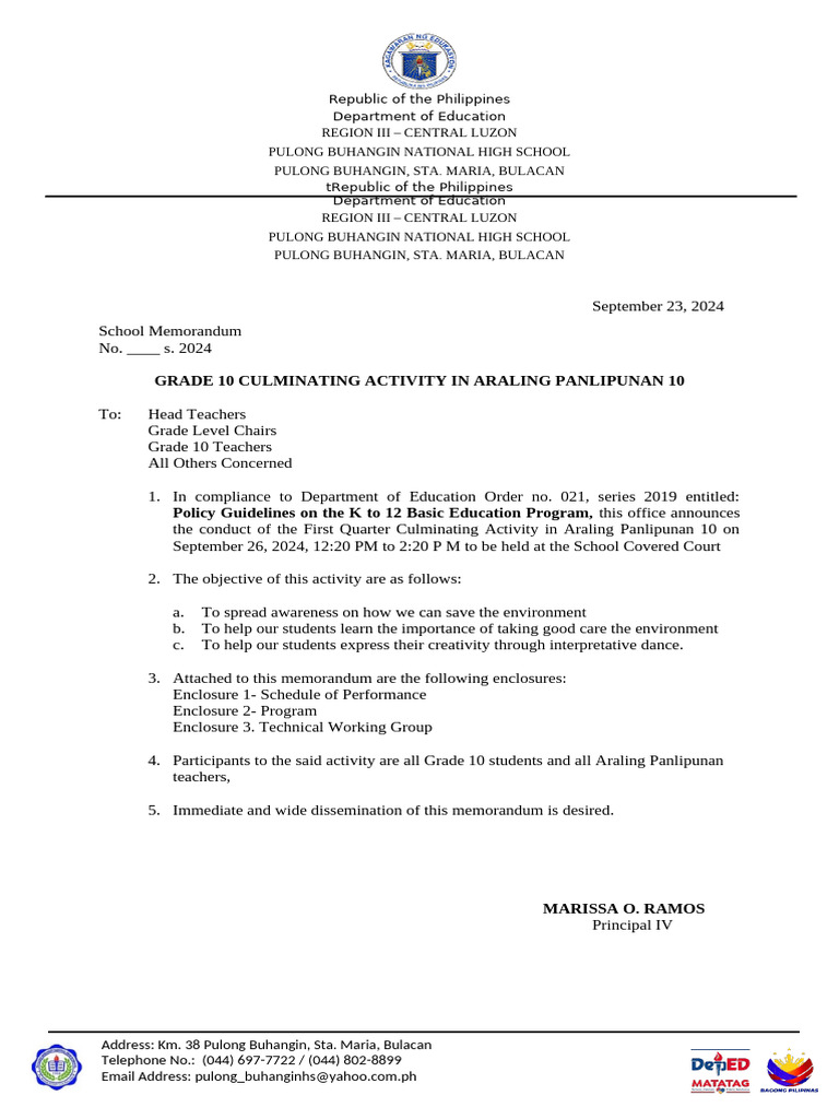 Ap 10 1ST Culminating Activity | PDF