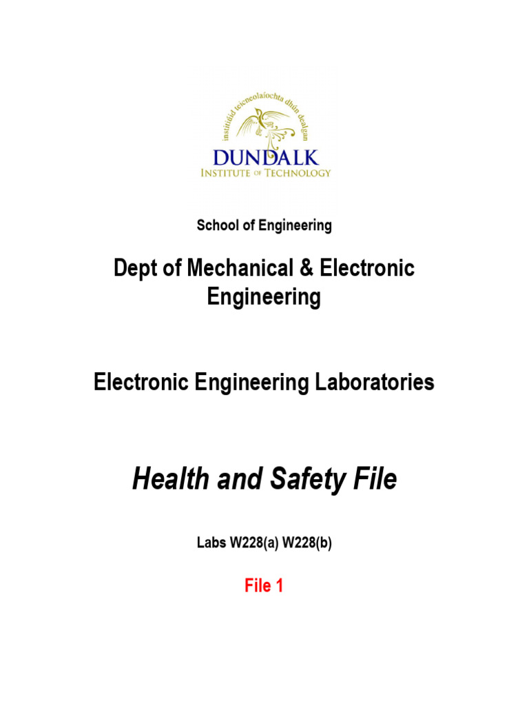 Electronic Laboratories Safety File w228 (A), w228 (B) | PDF | Risk ...
