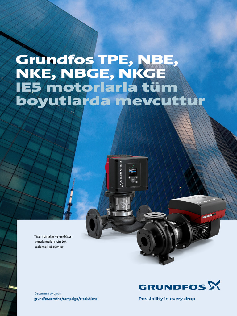 TP Grundfos Hat Tipi Tek Kademeli Santrifuj Pompa Teknik Katalogu | PDF