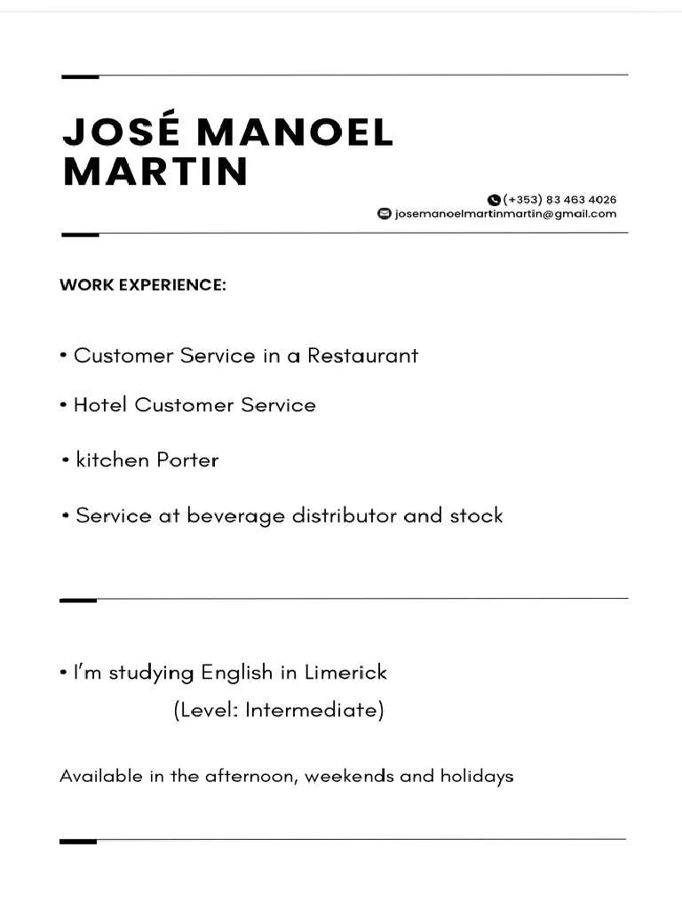 CV José Manoel | PDF