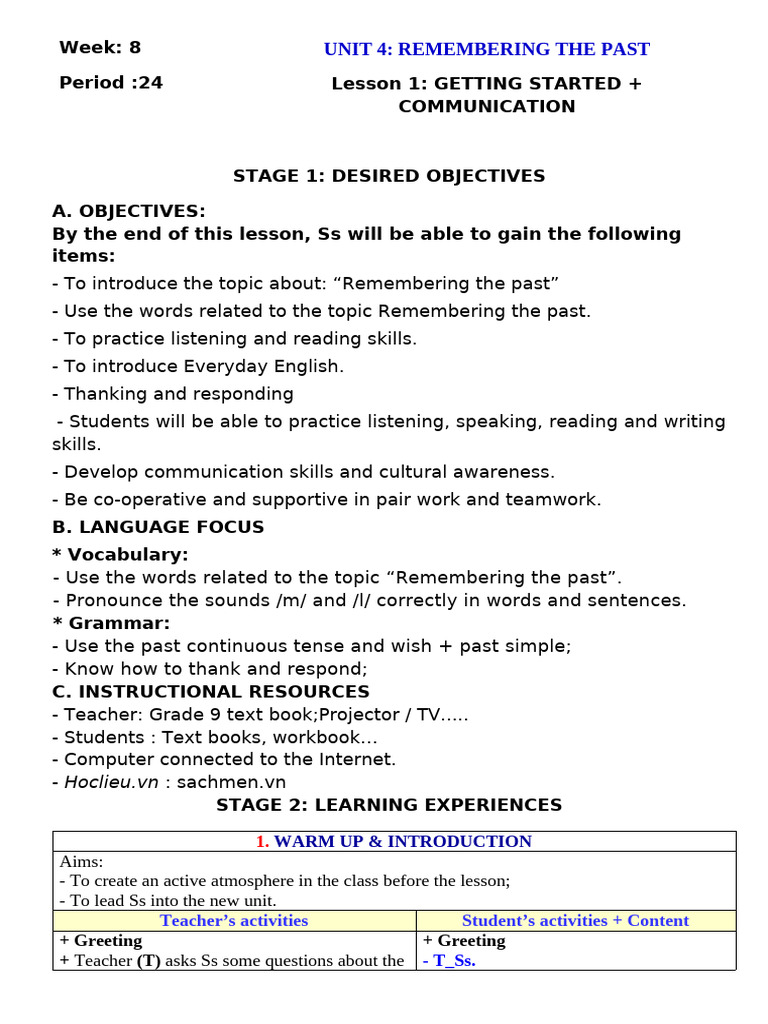 UNIT 4 - G9 Global Success | PDF | Vocabulary | Word