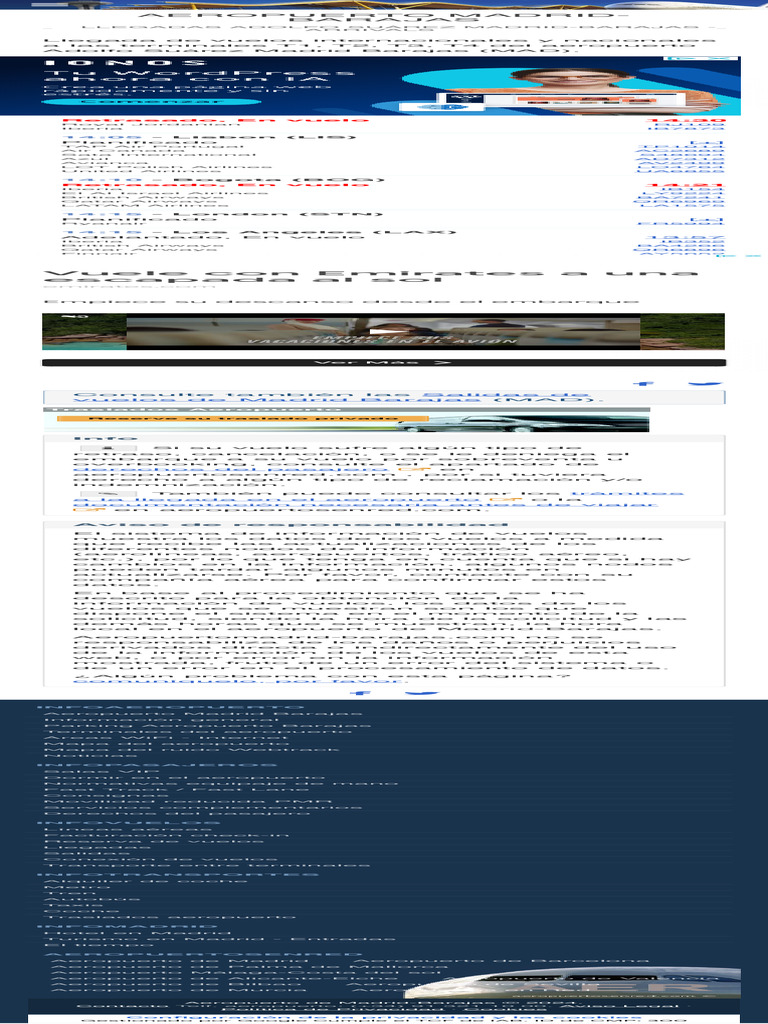 Llegadas Aeropuerto Madrid-Barajas | PDF | Transporte | aerolíneas