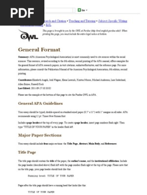 Apa cover page owl purdue store