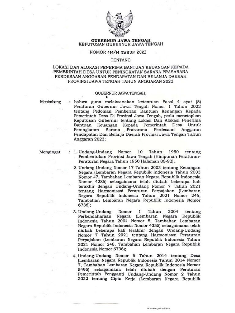 SK SARPRAS 2023 Khusus Banyumas | PDF
