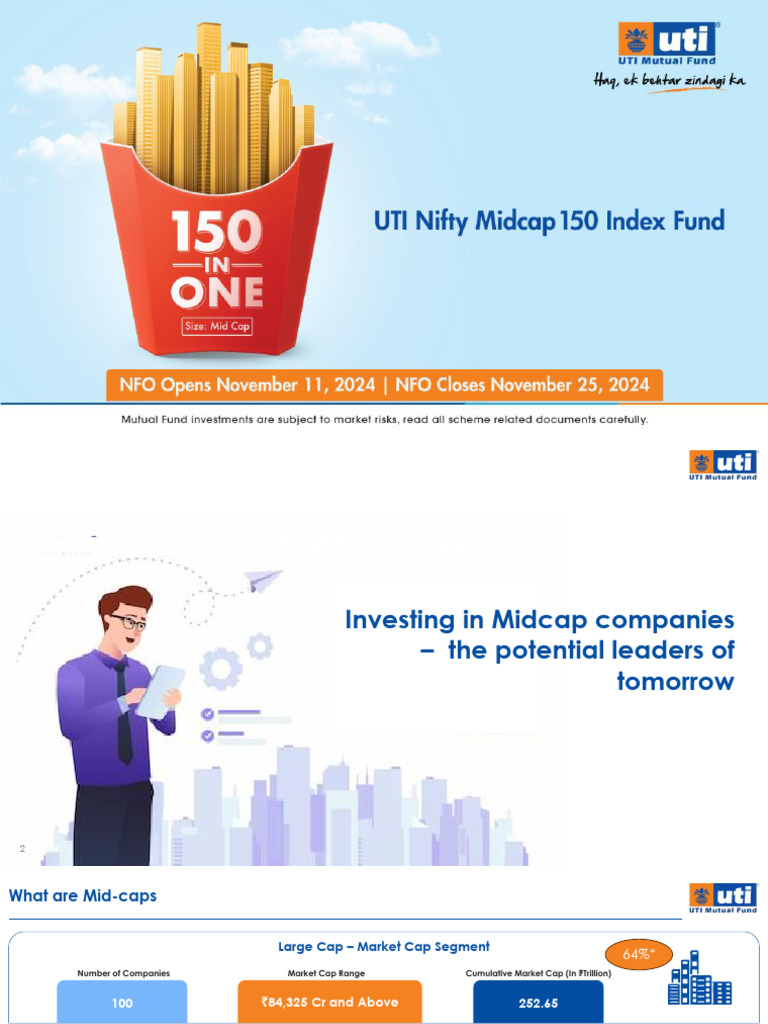 NFO Presentation - UTI NIFTY Midcap 150 Index Fund | PDF | Index Fund | Investing