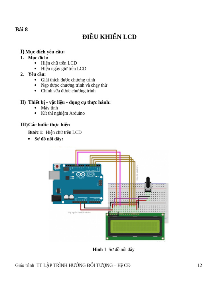 Bài8 ĐIỀU KHIỂN LCD | PDF