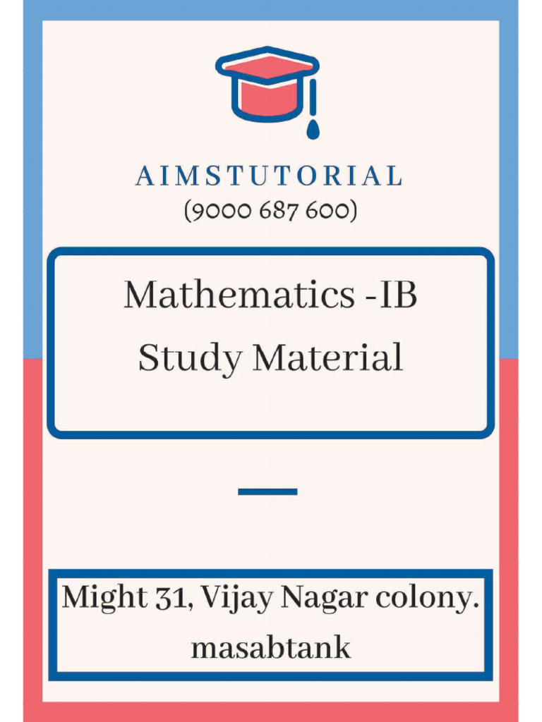 Maths Ib 1 | PDF