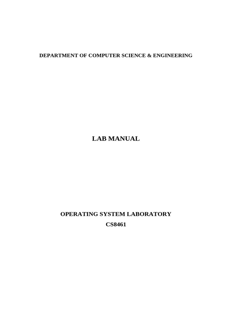 Lab Manual: Department of Computer Science & Engineering | PDF | Computer File | Filename