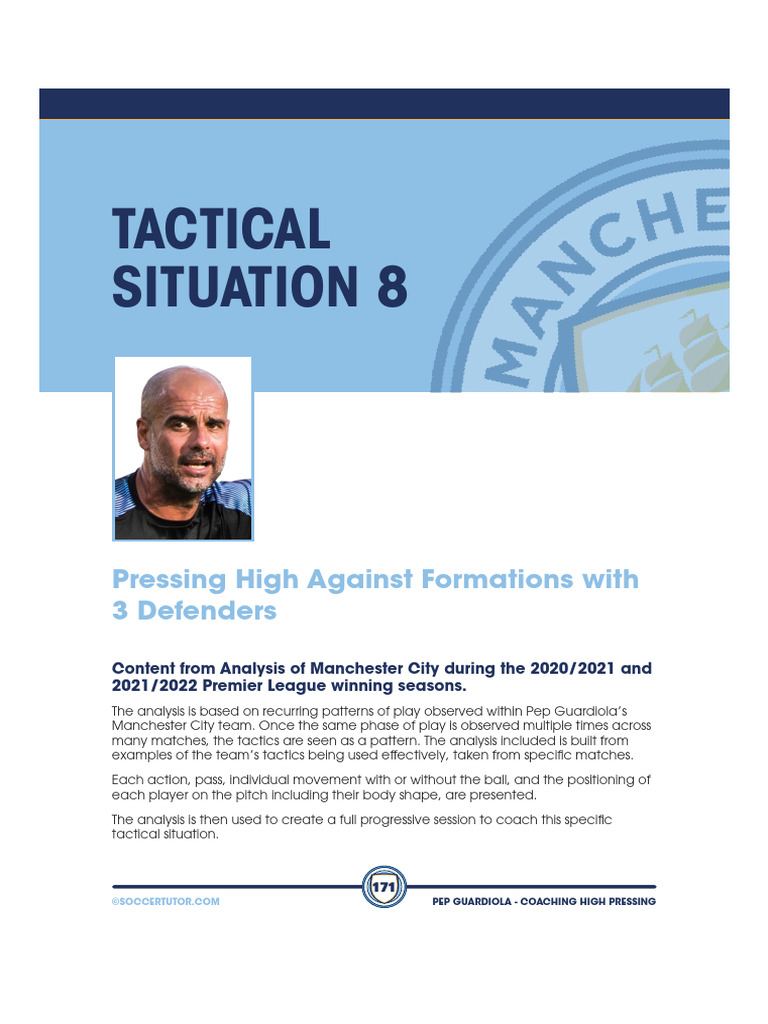 Soccer Tutor Pep Pressing Tactical Situation 10 | PDF | Defender ...