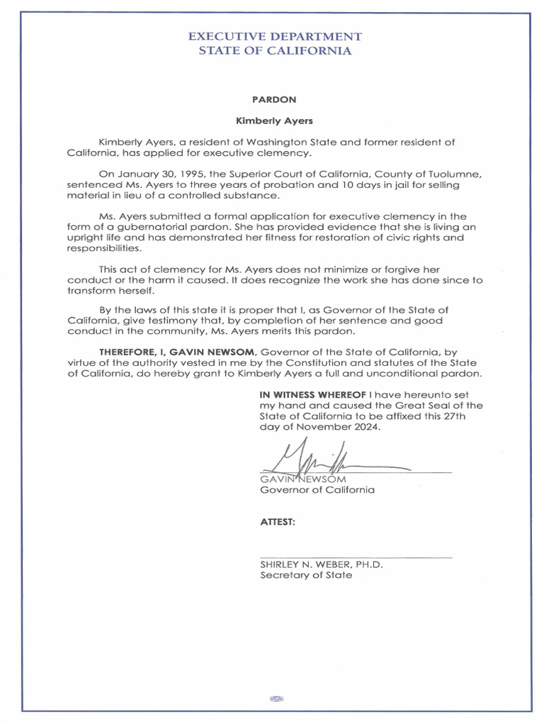 Pardon Certificates 11.27.2024 | PDF | Pardon | Punishments