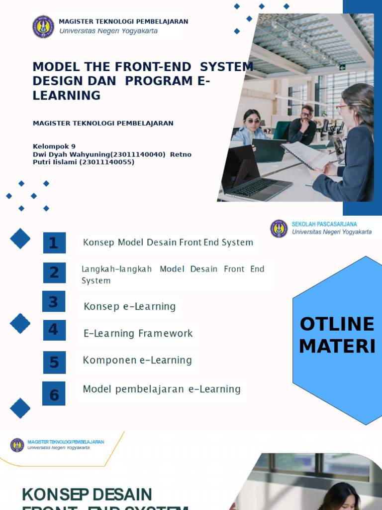 Model Desain-Sistem-Front-End Elearning Kelompok 9 | PDF