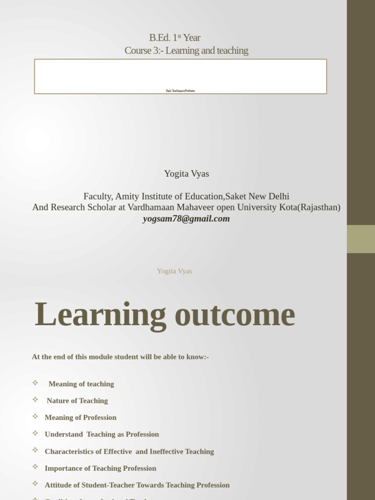 86 Teaching As A Profession | PDF | Teachers | Learning