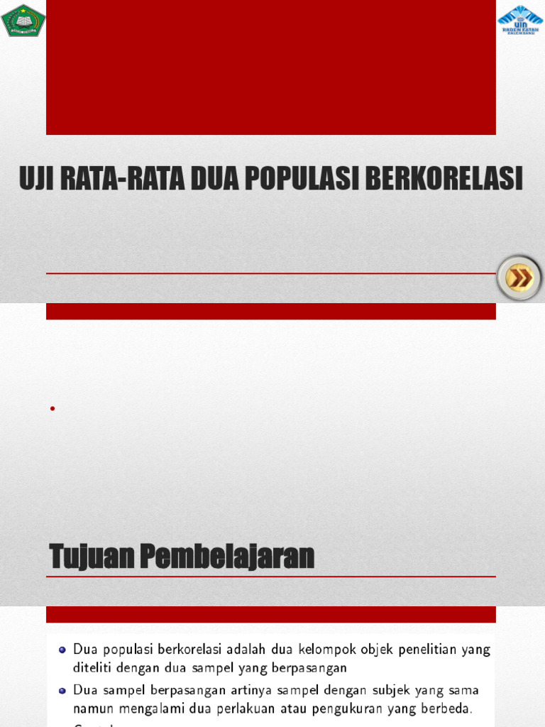PERTEMUAN 10 UJI RATA-RATA DUA POPULASI BERKORELASI HARISMAN NIZAR ...