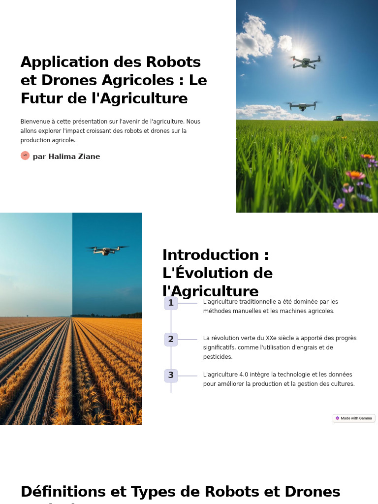 Application Des Robots Et Drones Agricoles Le Futur de LAgriculture | PDF | Agriculture | Drone