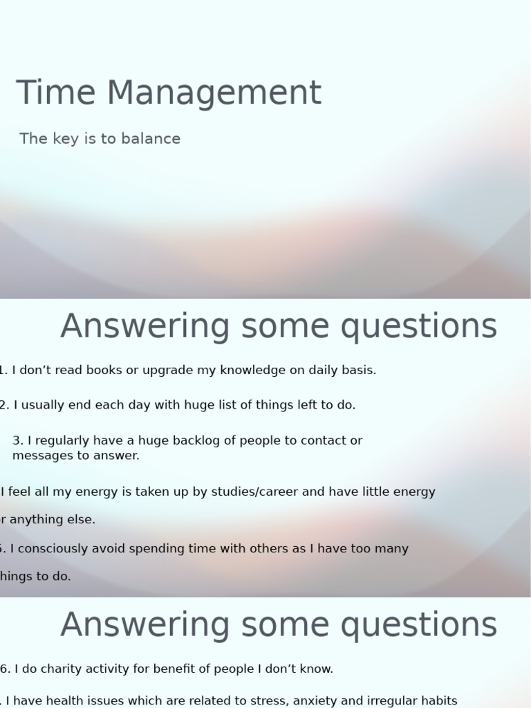 Time Management 1 | PDF