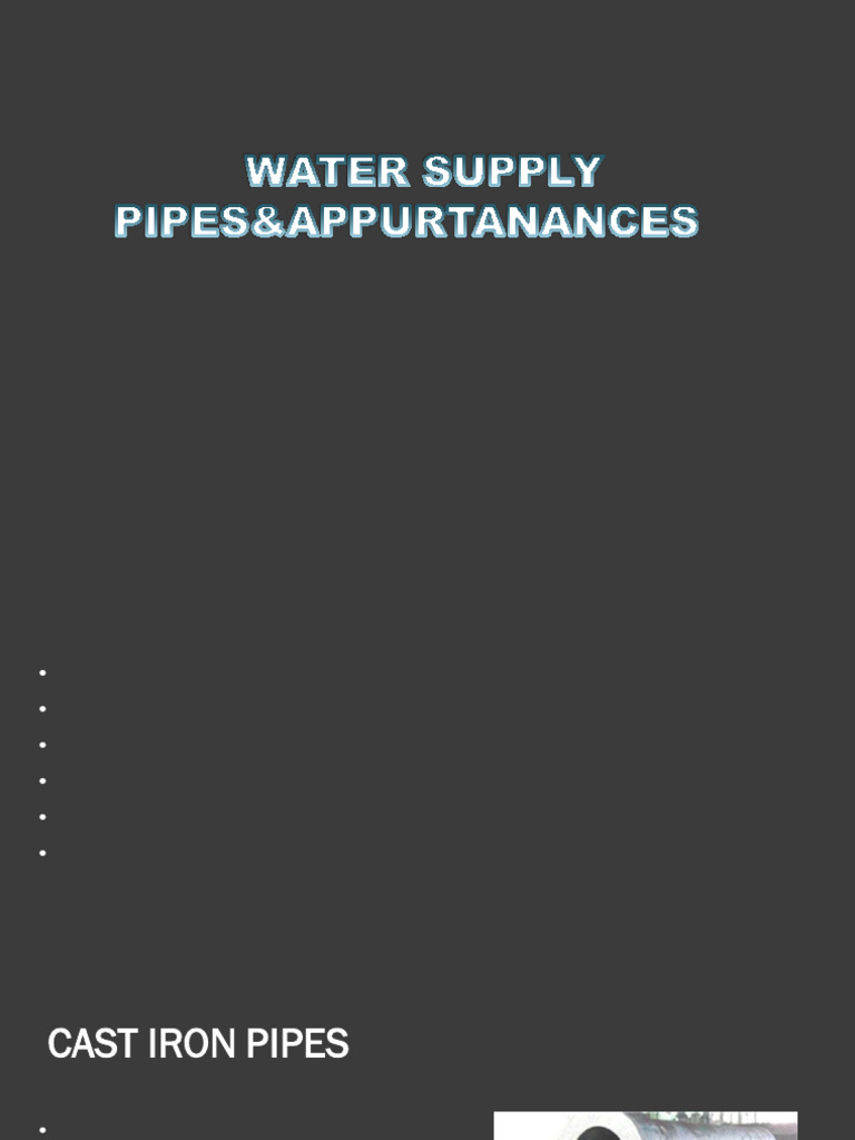 Public Health Engineering | PDF | Valve | Pipe (Fluid Conveyance) Public Health Engineering | PDF | Valve | Pipe (Fluid Conveyance)