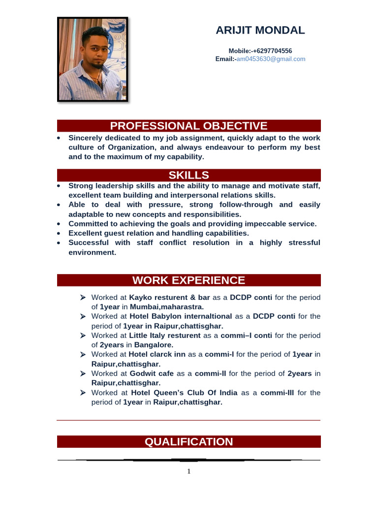 Arijit Mondal CV | PDF