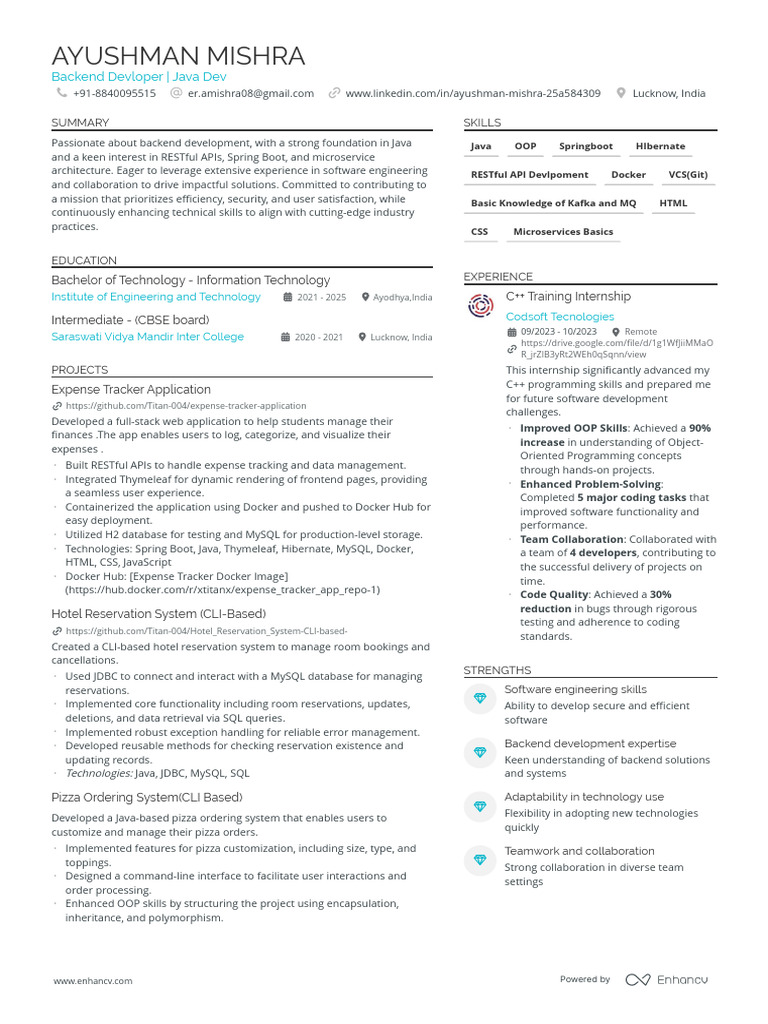 Ayushman Mishra Resume | PDF | My Sql | Sql