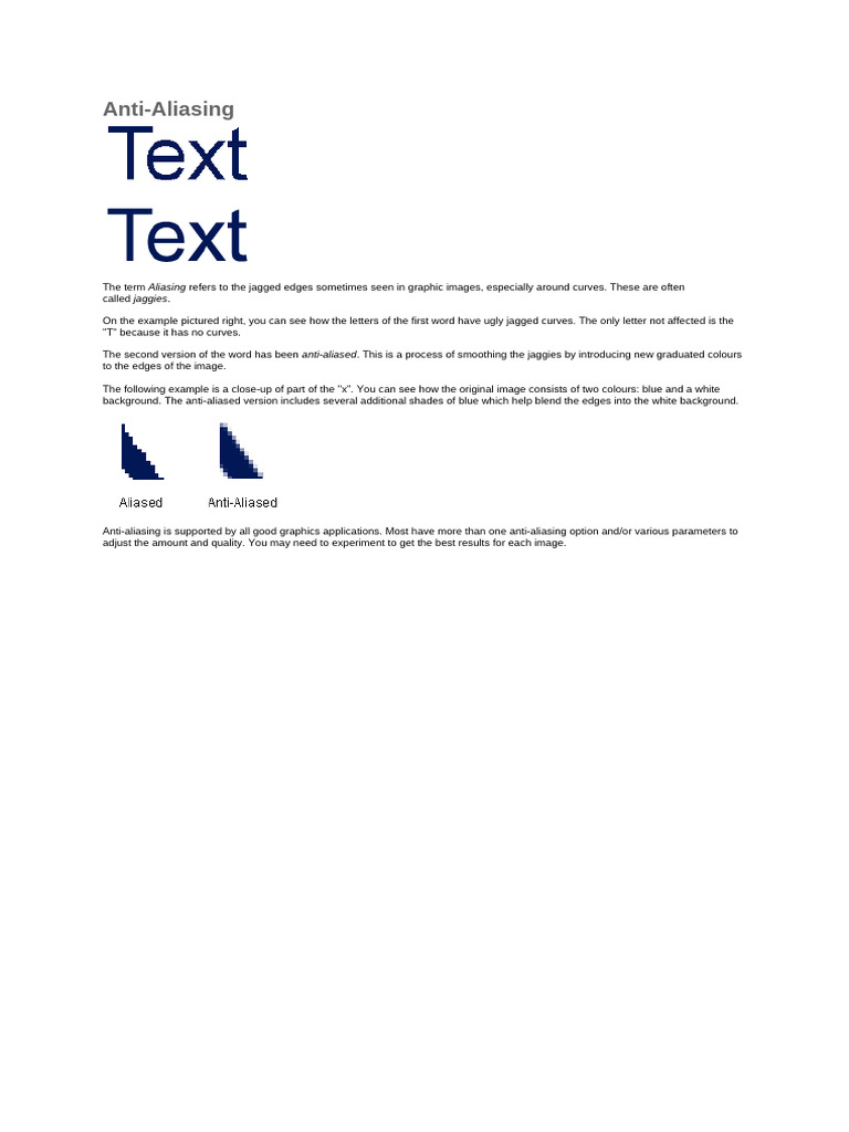 Anti Aliasing | PDF