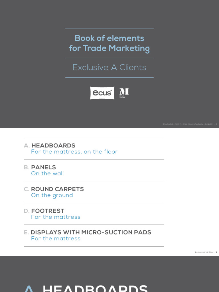 Ecus Multispring - Book Elements Trade Marketing - EN | PDF | Mattress