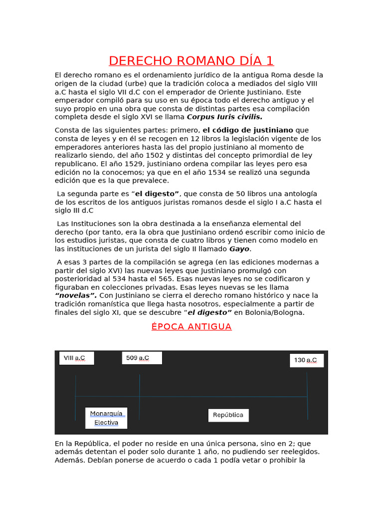 Introducción al Derecho Romano | PDF | Ley romana | Justiniano I