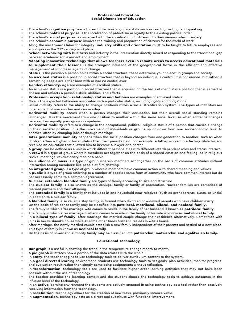 Professional Education ECE P25 26 32 33 | PDF | Family | Marriage