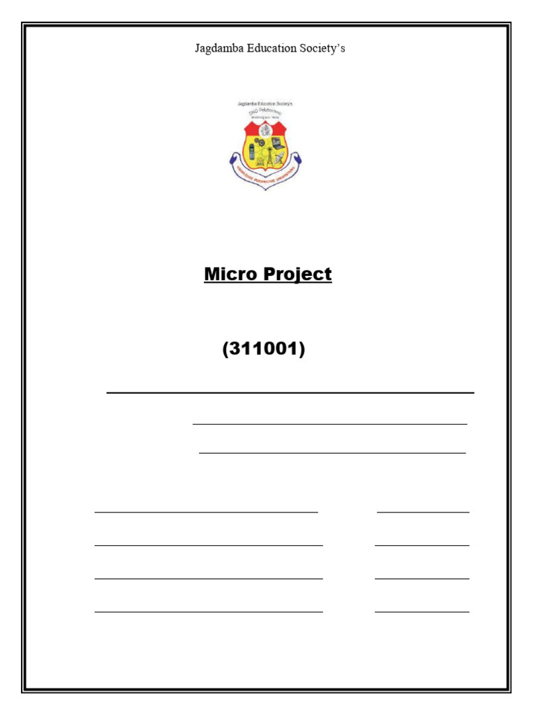 ICT Microproject Title Pages MK-1K | PDF