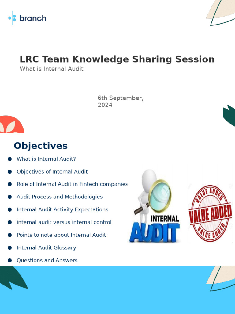 Internal Audit Knowledge Sharing Session | PDF | Internal Audit ...