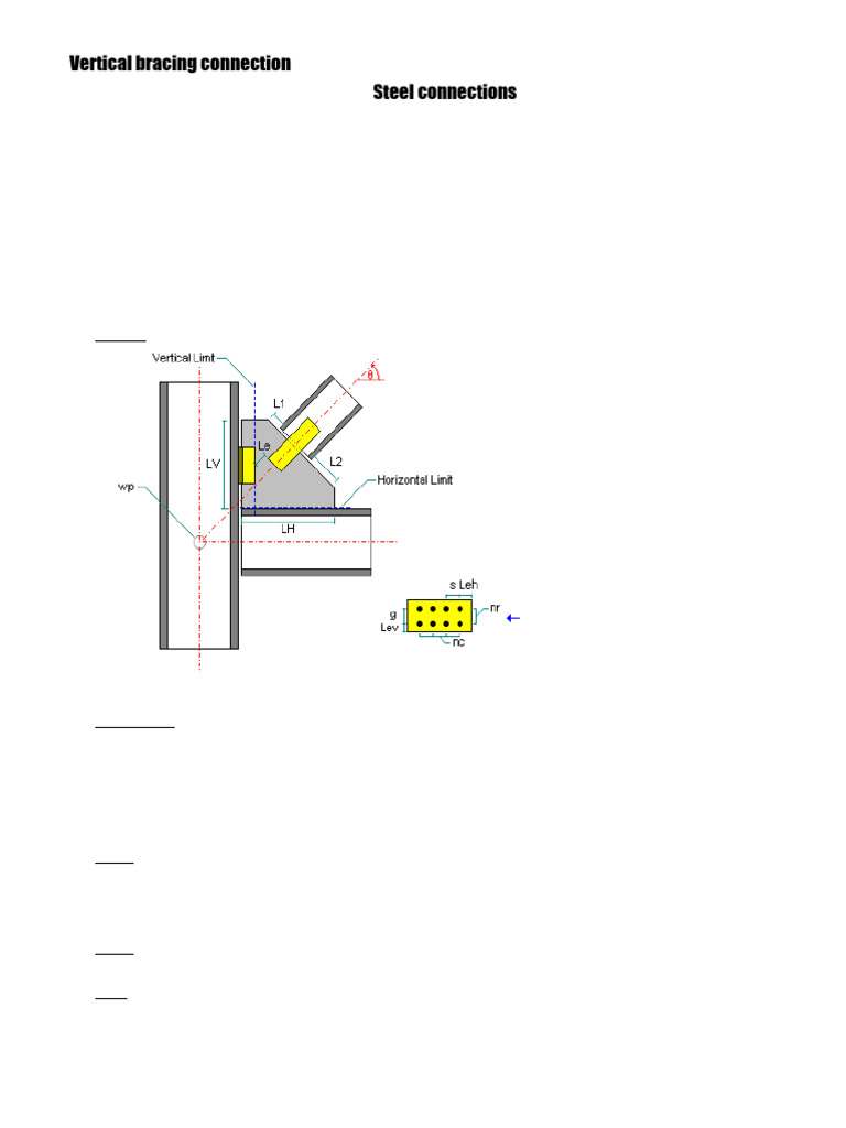 Vertical Bracing Connection | PDF | Beam (Structure) | Welding