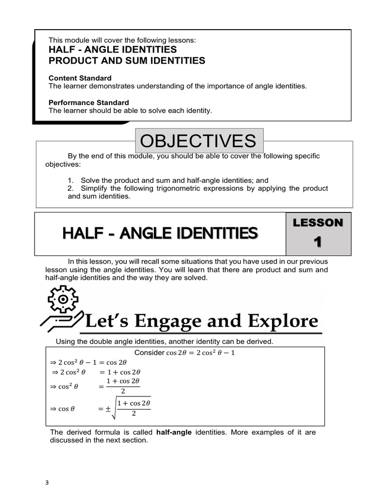 Half-Angle Identities | PDF | Complex Analysis | Combinatorics